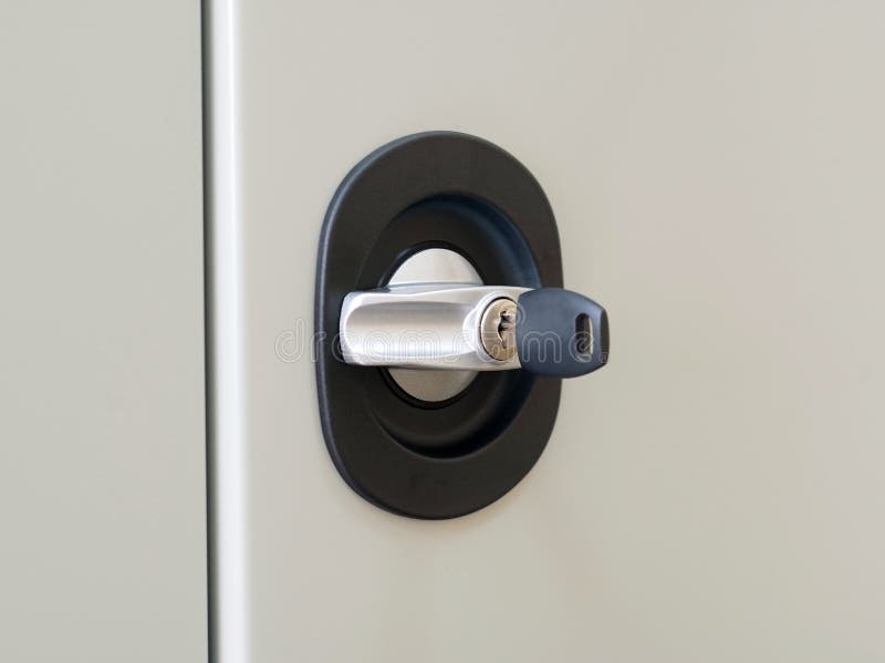 Handle Lock of Metal Locker Stock Image - Image of style, handle: 155552213