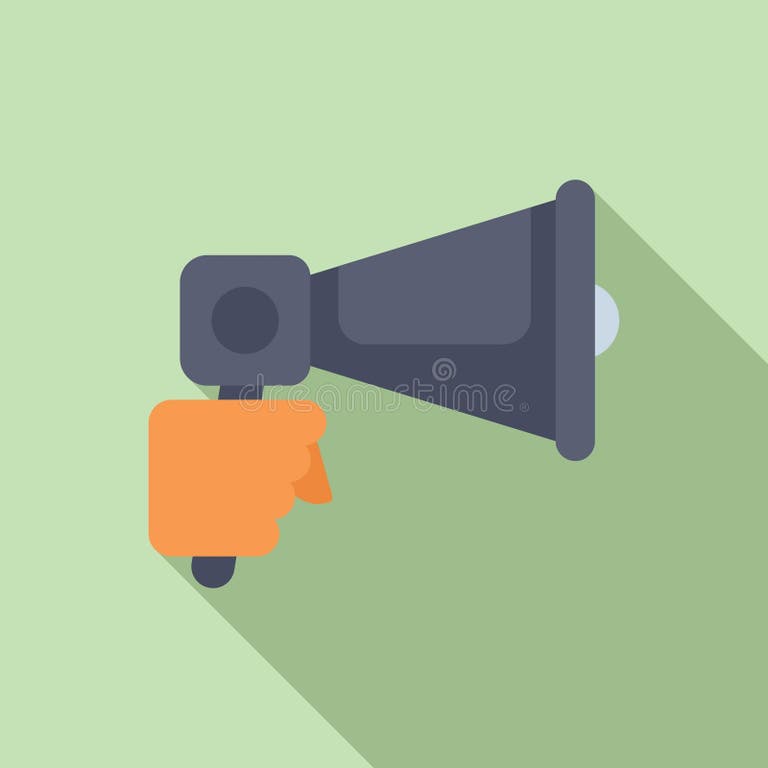Handle Megaphone Icon Flat Vector. Motivational Speech Stock Vector ...