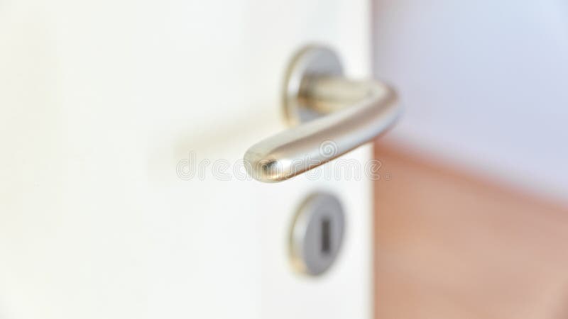 Handle on an Open Door in the House Stock Image - Image of indoor ...