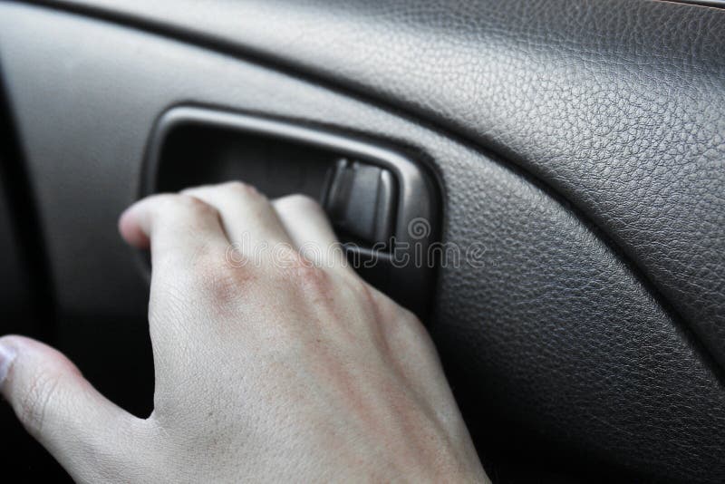 Handle Opening the Car Door Stock Image - Image of interior, landscape ...