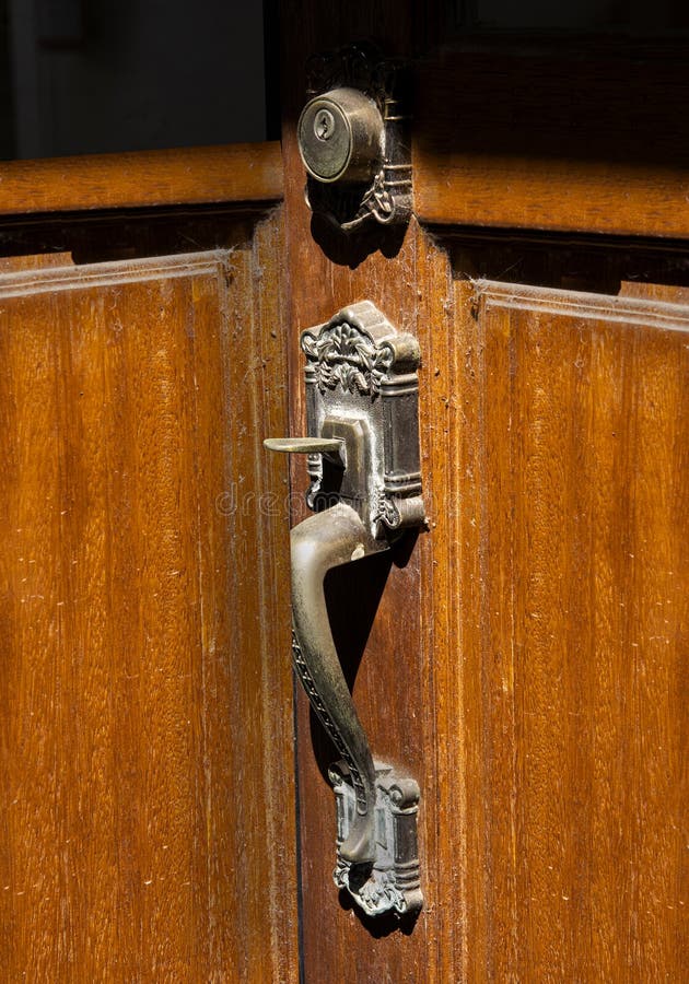 Handle for Opening and Closing Classic Doors and Keys Stock Photo ...