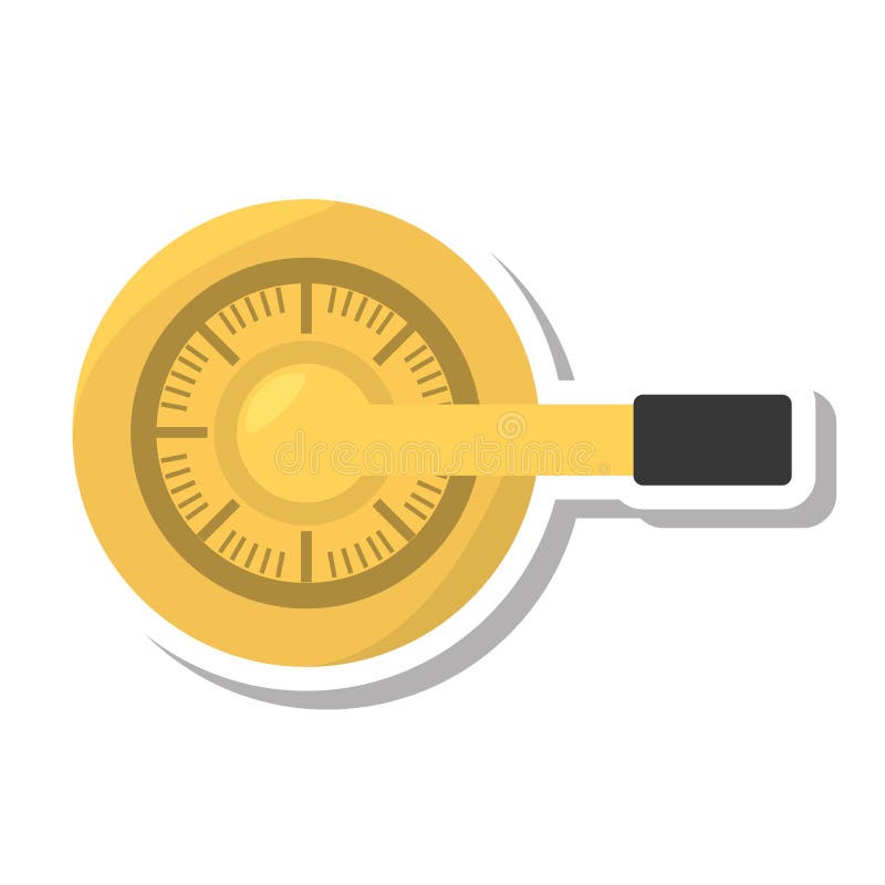 Handle Safe Box Isolated Icon Stock Vector - Illustration of metal ...