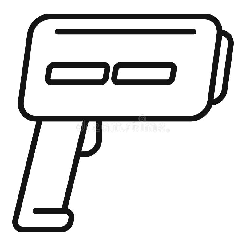 Handle Speed Radar Icon Outline Vector. Flash Limit Gun Stock Vector ...