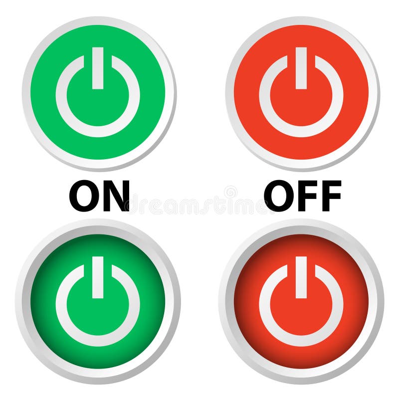 Switch with Red Handle. Turn Off and on Stock Vector - Illustration of ...
