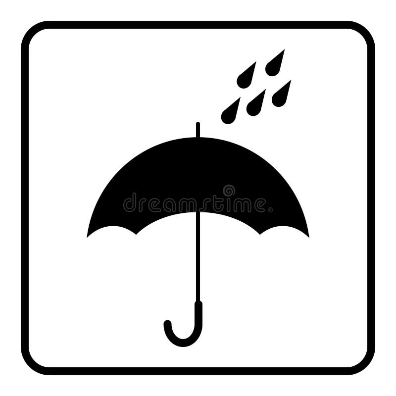 Keep dry symbol. stock vector. Illustration of label - 181093010