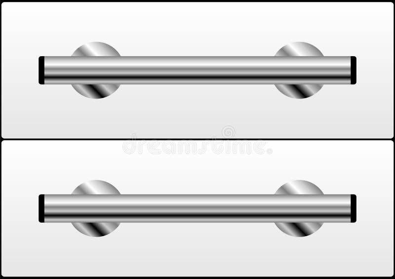 Handles stock vector. Illustration of decoration, chrome - 6883099