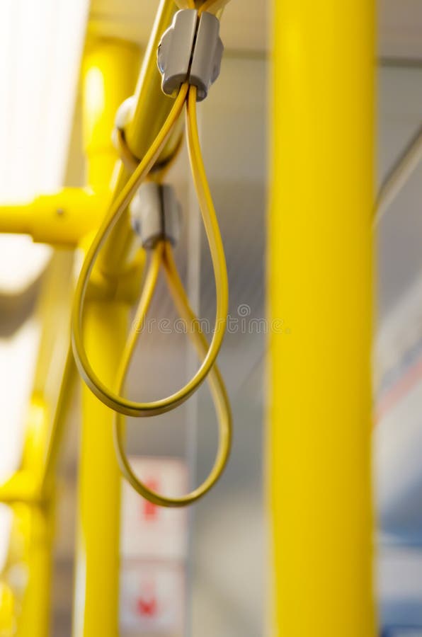 Handles in electric train stock photo. Image of perspective - 48821908