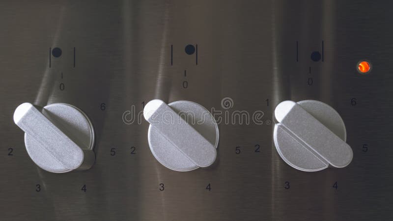 Handles on the Kitchen Stove Stock Image - Image of baking, induction ...