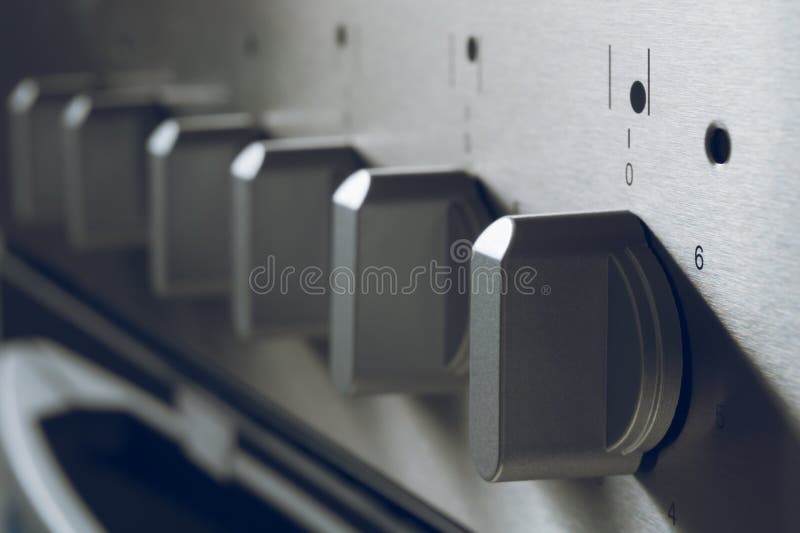 Handles on the Kitchen Stove Stock Photo - Image of looks, food: 101720230