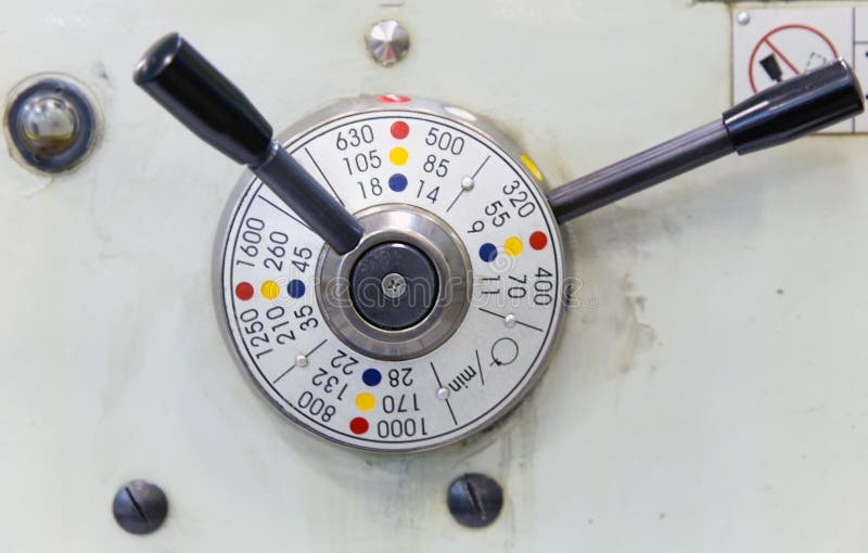 Lathe with control panel. stock image. Image of buttons - 23910493