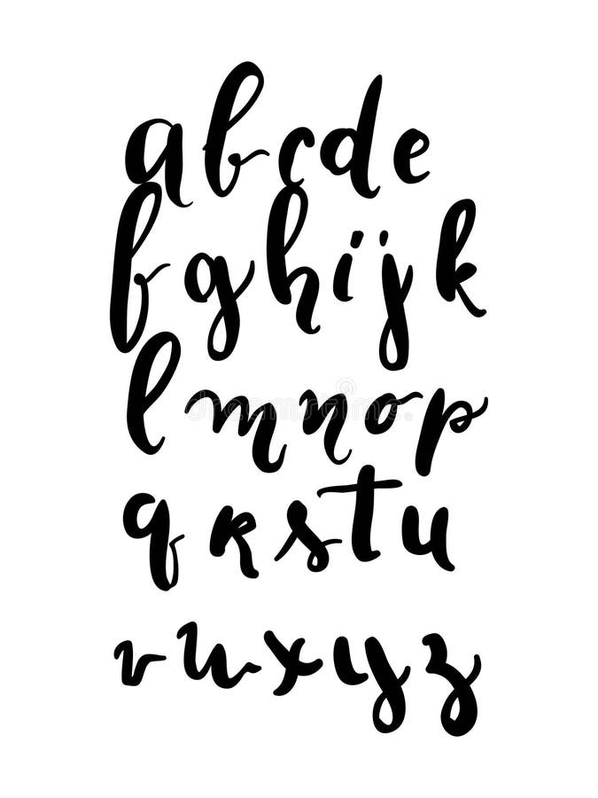 Handlettering Font. Modern Hand Lettering Style Stock Vector ...