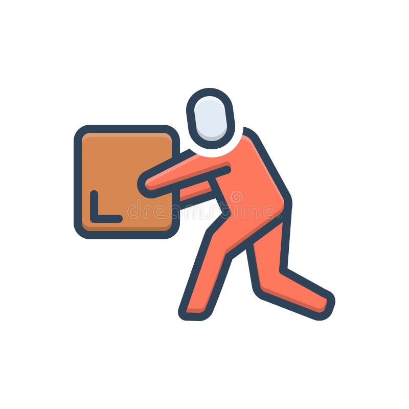Color Illustration Icon for Handling, Keeping and Box Stock Vector ...