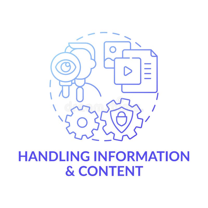 Handling Information and Content Dark Blue Concept Icon Stock Vector ... Handling Information and Content Dark Blue Concept Icon Stock Vector ...