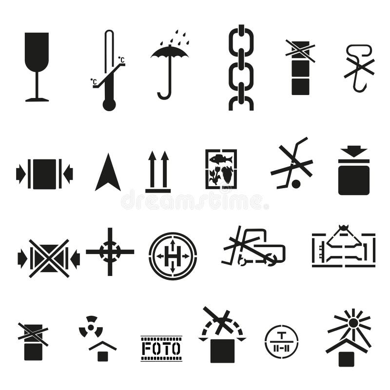 Handling instructions stock illustration. Illustration of icon - 46623030