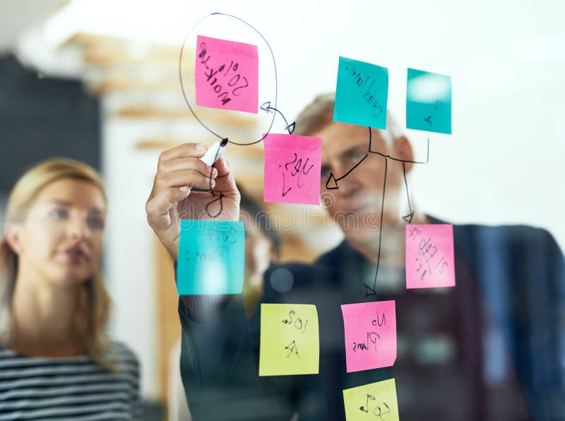 Handling the Plan Like Pros. a Group of Colleagues Having a ...