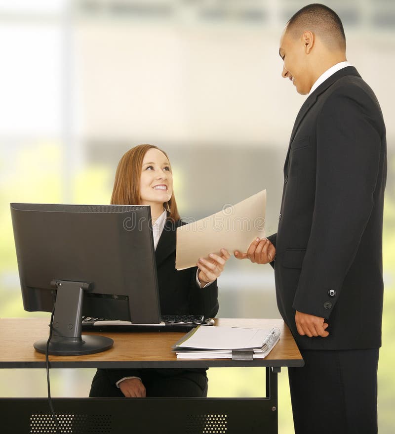 Handling Report To Business Team Stock Image - Image of businessman ...
