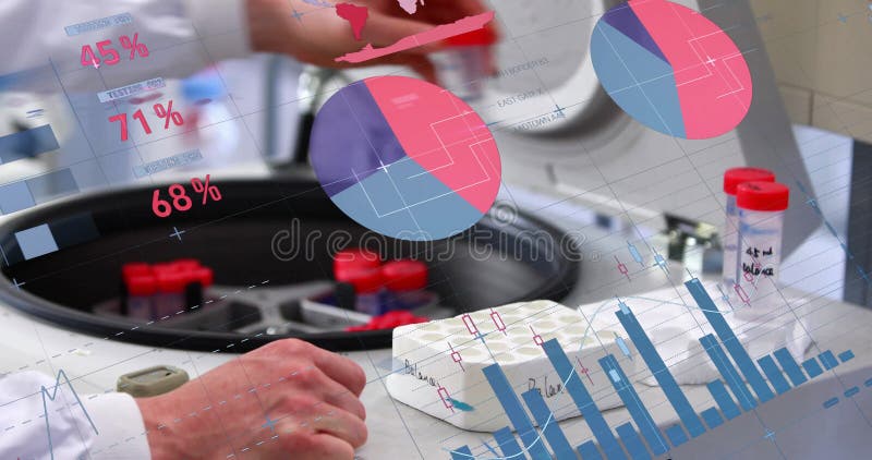 Handling Test Tubes in Laboratory, Analyzing Scientific Data with ...