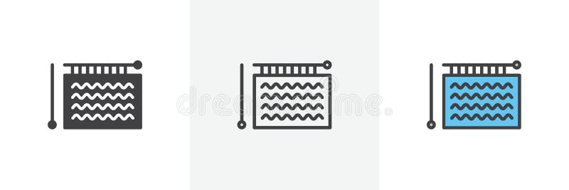 Handloom Icon Vector Set on White Background Stock Vector ...