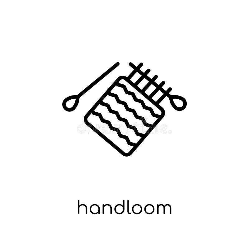 Outline Handloom Vector Icon. Isolated Black Simple Line Element ...