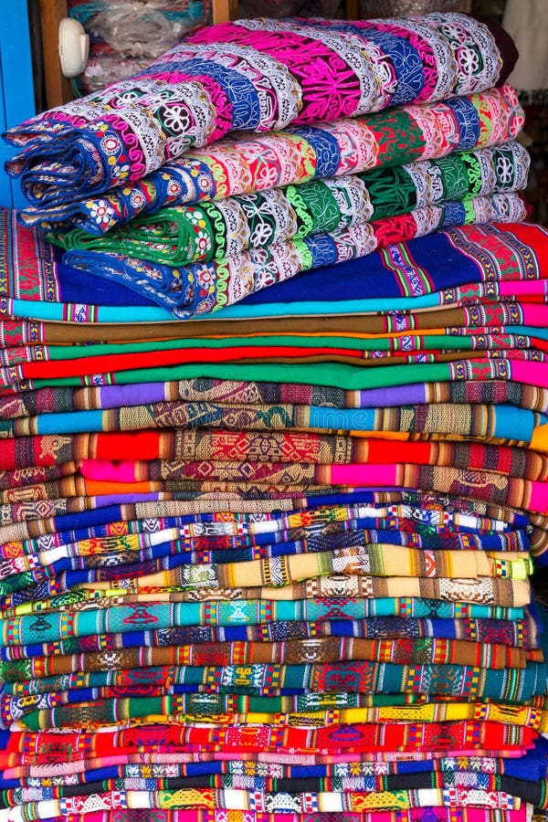 Handmade Alpaca Textile Products in Arequipa, Peru Stock Image - Image ...