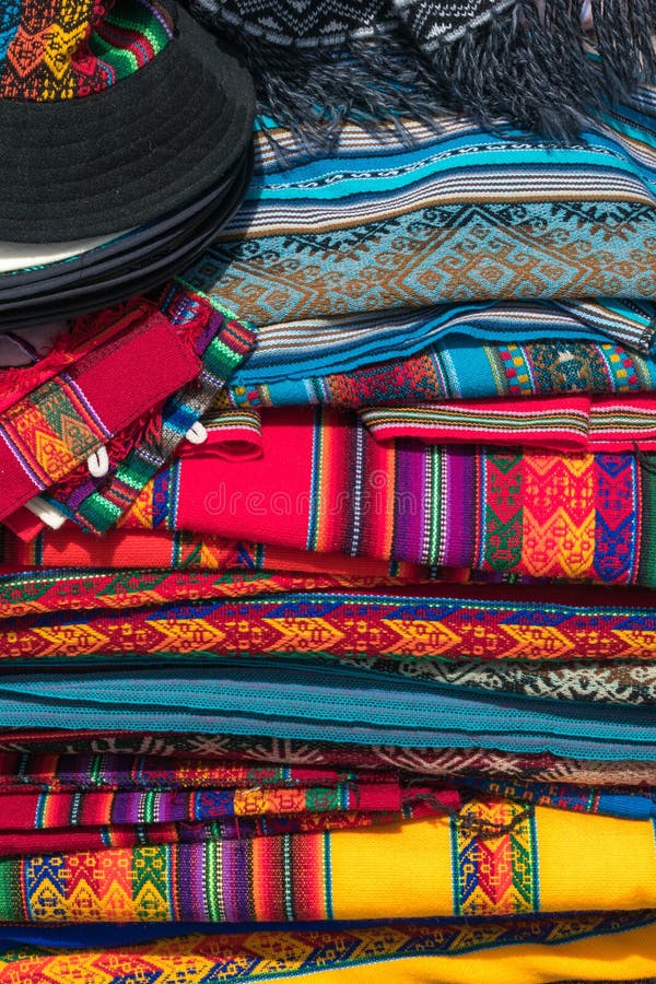 Handmade Alpaca Textile Products in Arequipa, Peru Stock Photo - Image ...