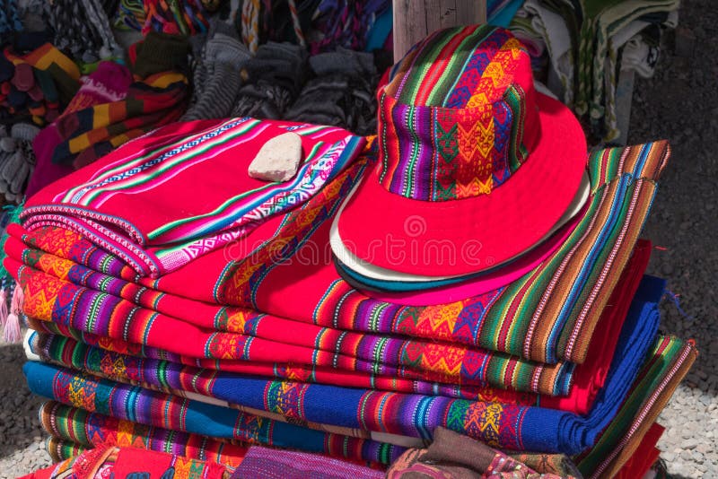 Handmade Alpaca Textile Products in Arequipa, Peru Stock Image - Image ...
