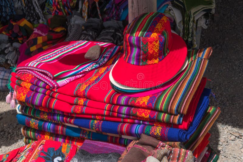 Handmade Alpaca Textile Products in Arequipa, Peru Stock Photo - Image ...
