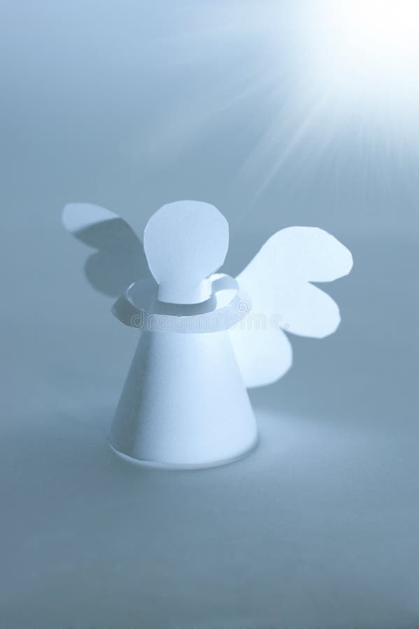Handmade Angel Cut Out from Paper Stock Image - Image of homemade ...