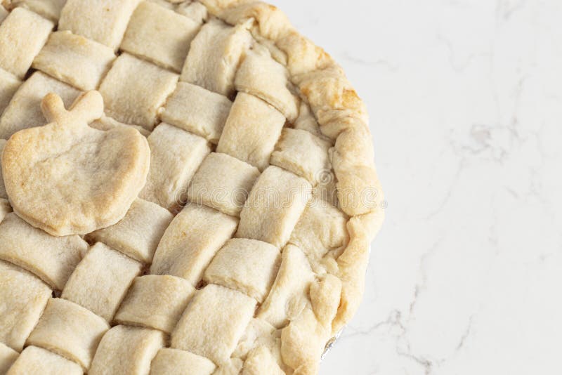 Handmade Apple Pie with a Lattice Crust Stock Image - Image of ...