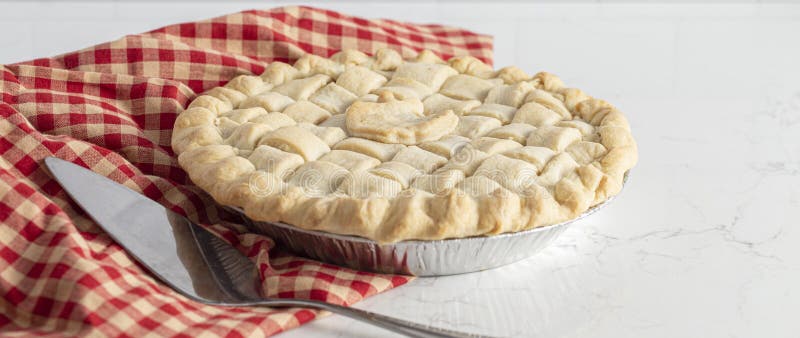 Handmade Apple Pie with a Lattice Crust Stock Photo - Image of kitchen ...