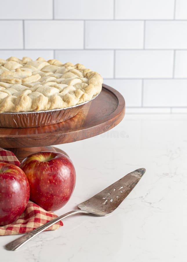 Handmade Apple Pie with a Lattice Crust Stock Image - Image of holiday ...