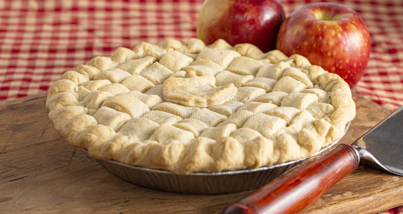 Handmade Apple Pie with a Lattice Crust Stock Image - Image of crust ...