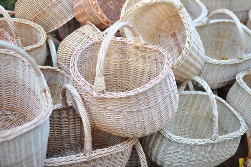Handmade baskets stock image. Image of market, picnic - 39371619