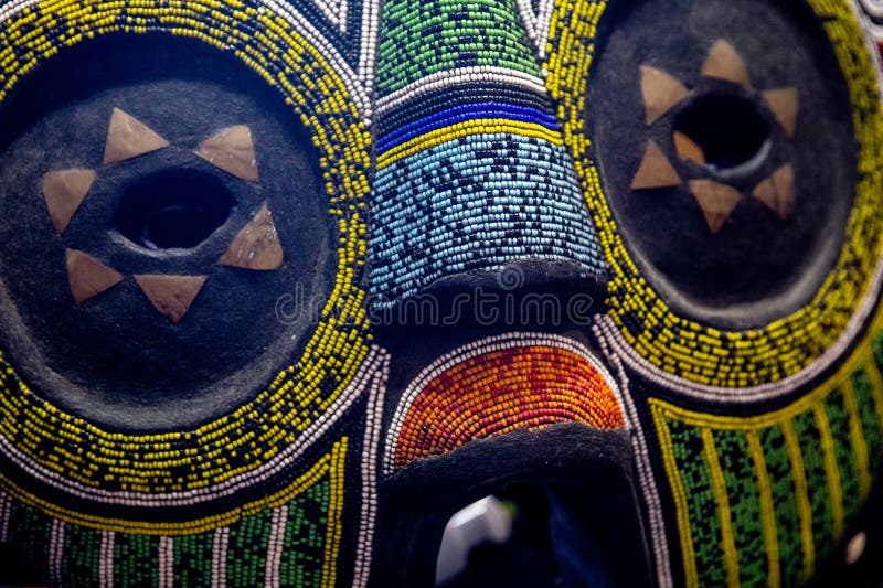 Handmade beaded mask stock photo. Image of wall, handmade - 292698808