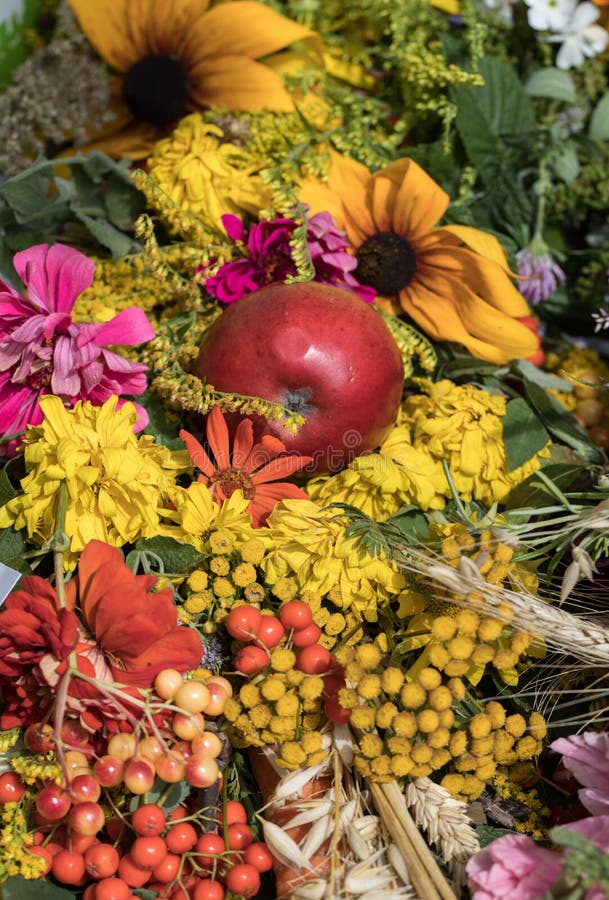 Handmade Beautiful Bouquets from Flowers and Herbs. Stock Photo - Image ...