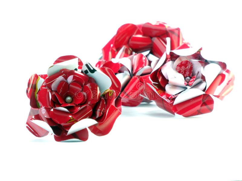 Handmade Beautiful Paper Flower from Plastic Stock Image - Image of ...