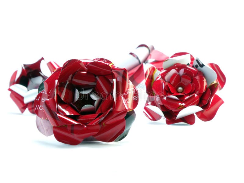 Handmade Beautiful Paper Flower from Plastic Stock Photo - Image of ...