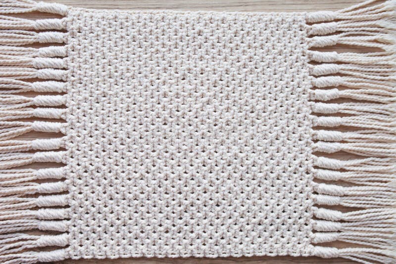 Handmade Beige Macrame Pattern Background. Macrame Texture, ECO ...