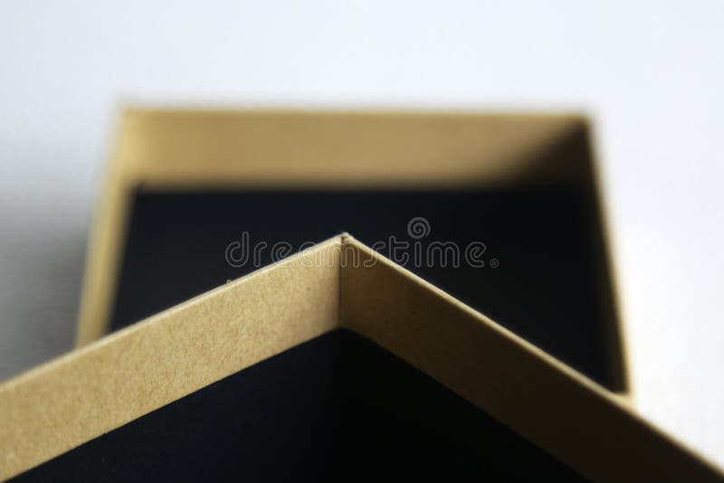 A Handmade Beige Pasteboard Box on a White Background. Top View Stock ...