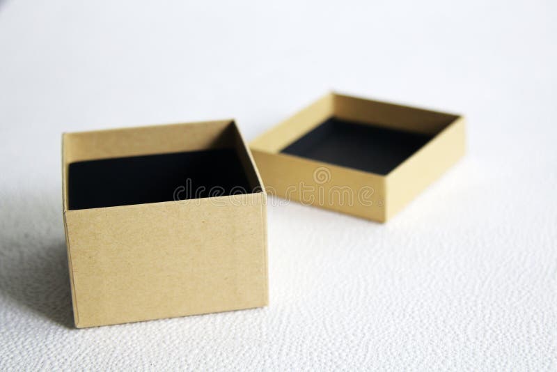 A Handmade Beige Pasteboard Box on a White Textural Background Stock ...