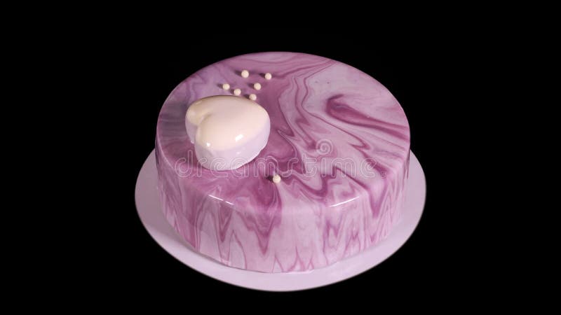 Handmade Birthday Cake Rotating Movement Stock Video - Video of ...