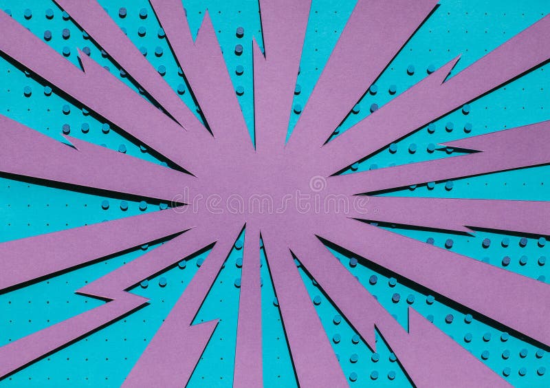 Handmade Blue Paper Cut Dot Background. Pop Art and Comic Concept Stock ...