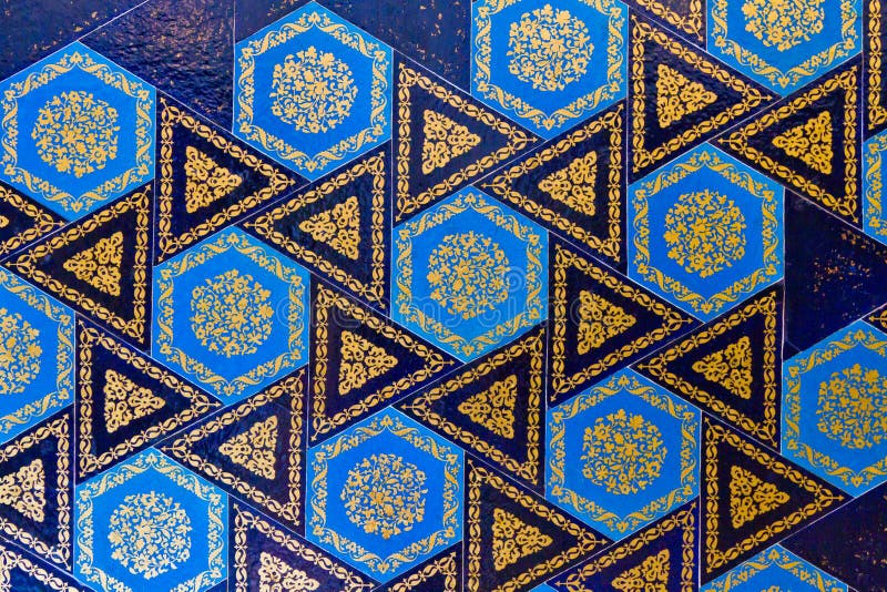 View of Wall Tiles in Blue Mosque, Istanbul Stock Image - Image of ...