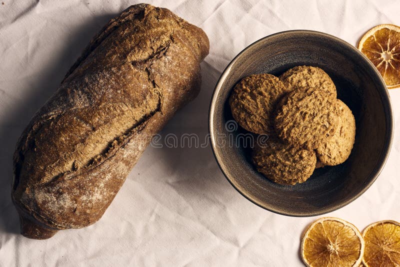 Handmade Bread with Biscuit Stock Image - Image of bake, grain: 184486733