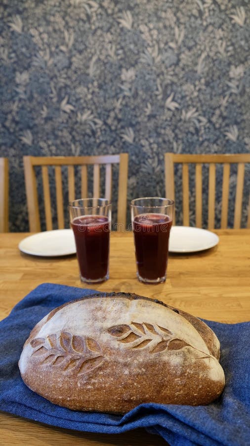 Handmade Bread in the Kitchen Room, with a Space Stock Photo - Image of ...