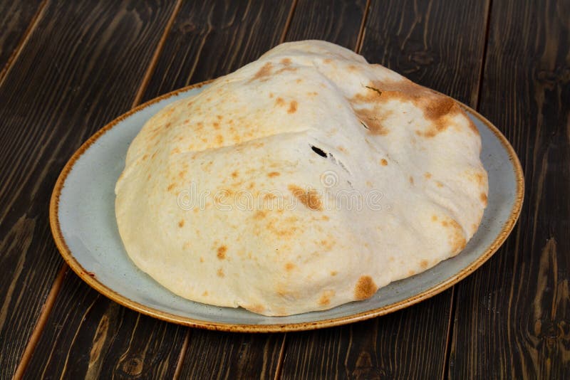 Handmade bread Lepeshka stock photo. Image of snack - 125000662