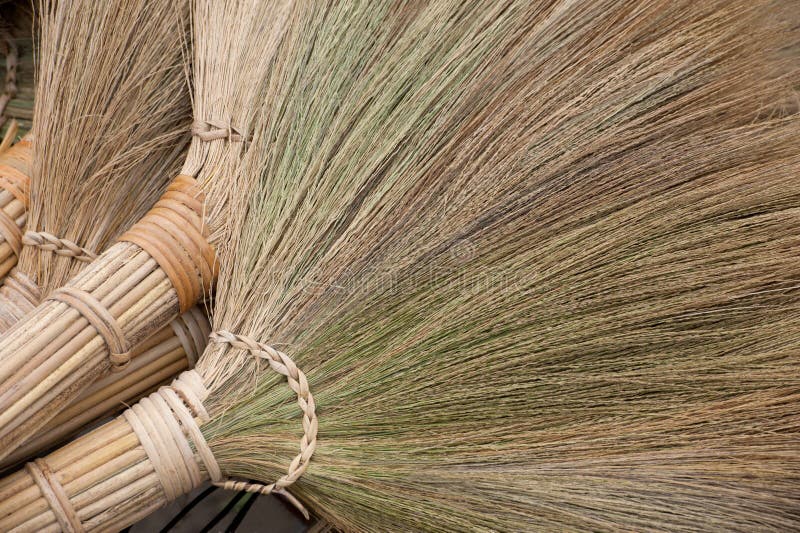 Handmade brooms stock image. Image of braided, housework - 25691221