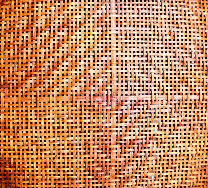 Handmade Brown Bamboo Mat is Woven Rattan Stock Image - Image of frame ...