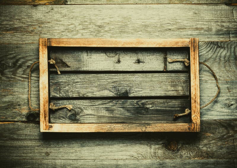 Handmade Burned Box on a Wooden Rustic Texture for Background. R Stock ...