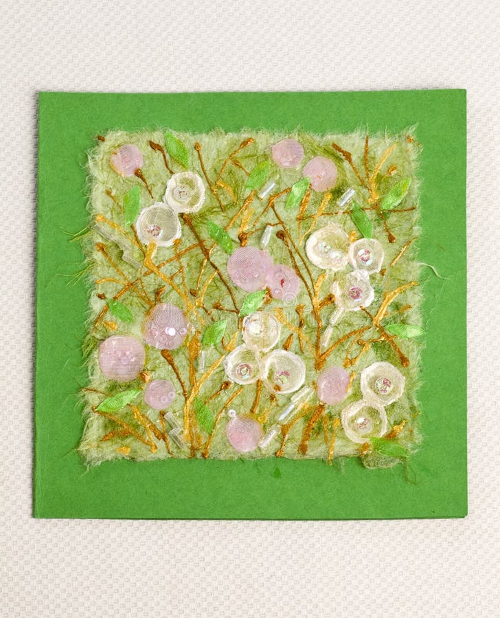 Handmade Card stock image. Image of floral, handmade - 39856305